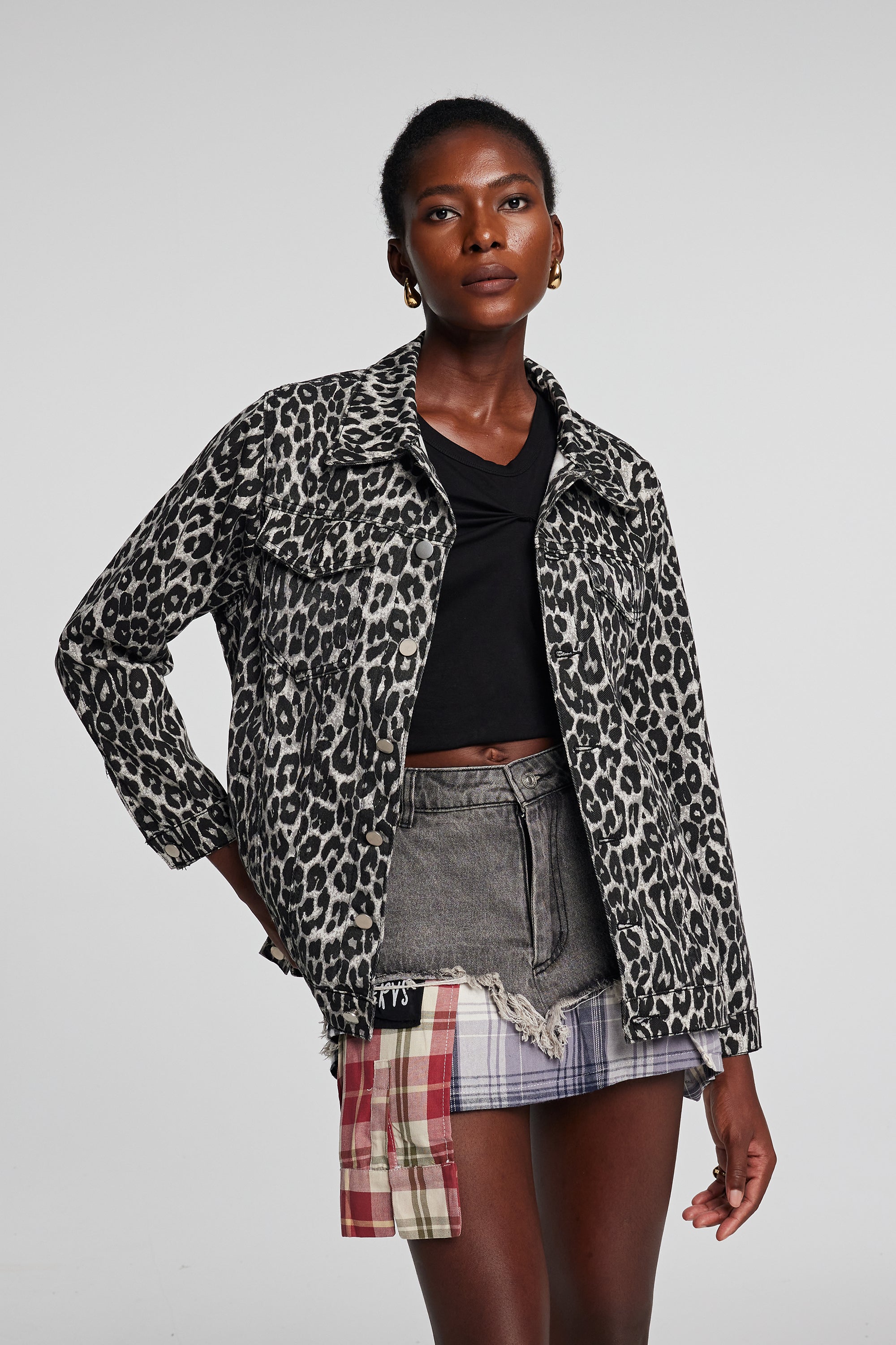 Kensley Leopard Denim Jacket – Zreei